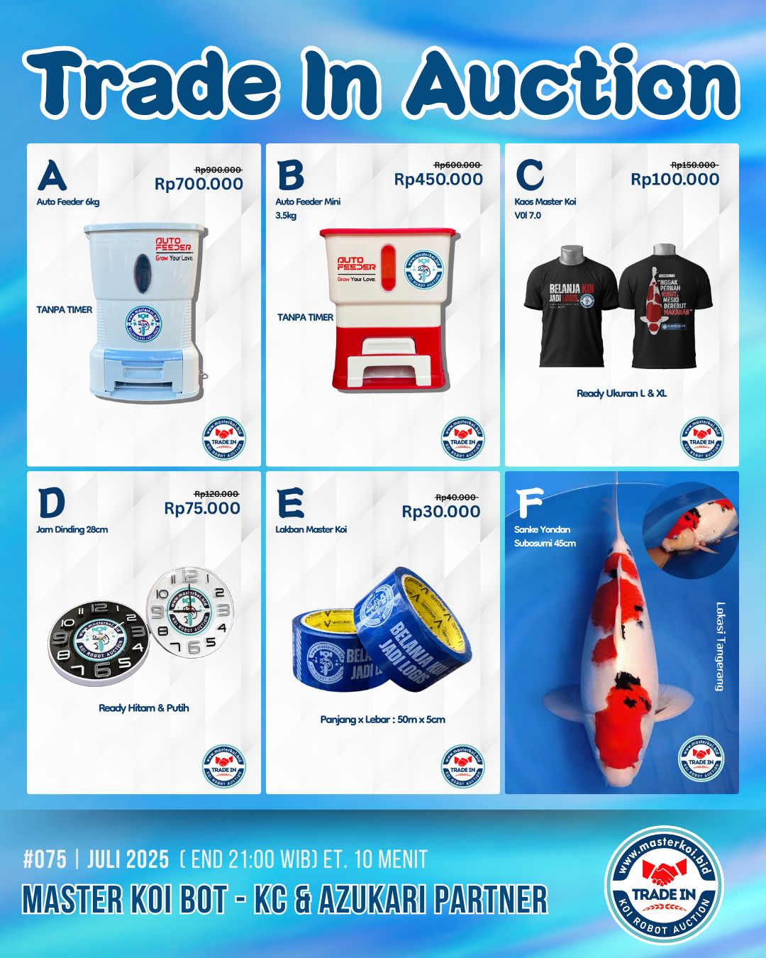 Master Koi - Lelang Ke-#075 Trade In - Master Koi Bot